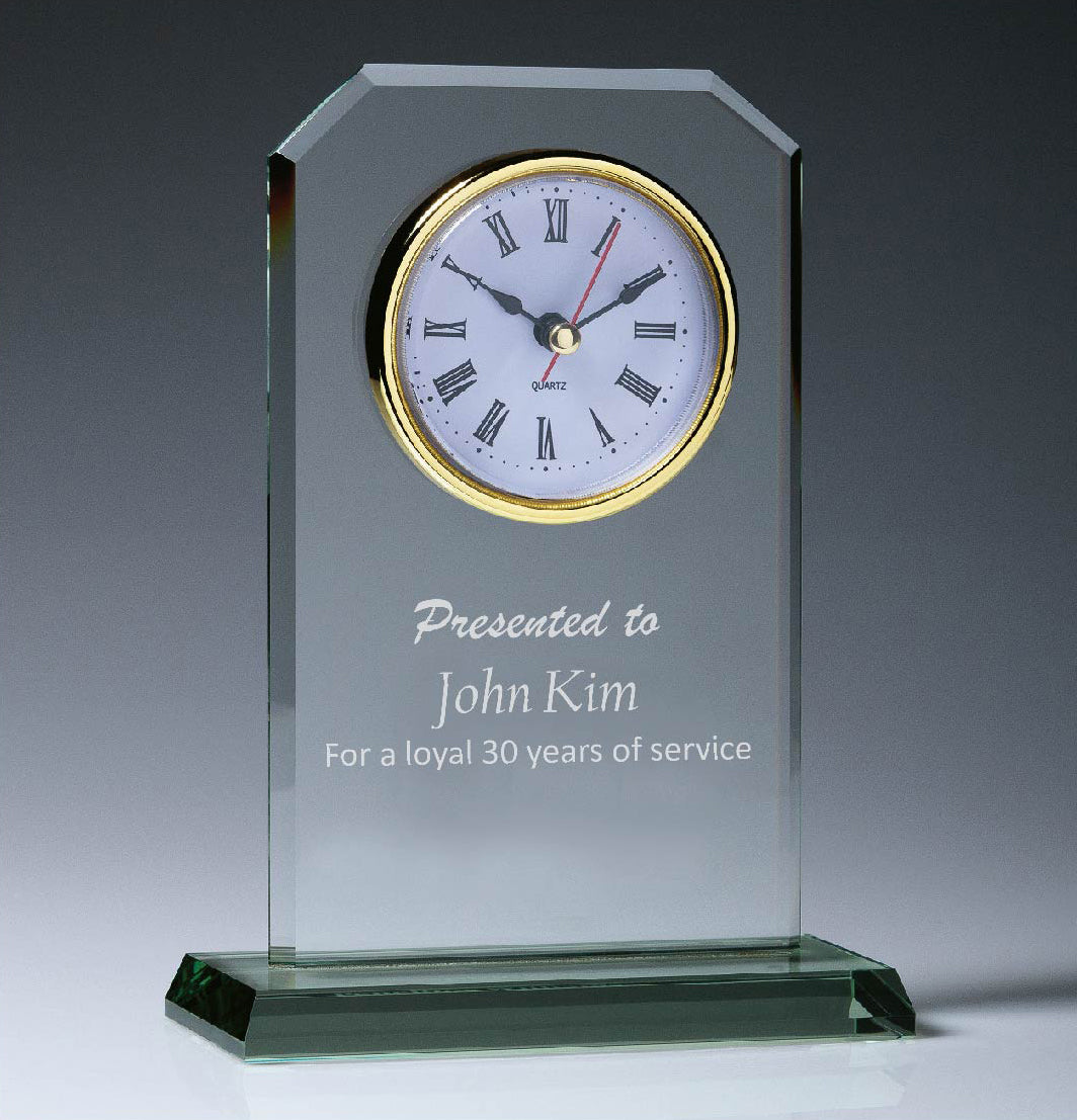 Oxford Glass Clock 170mm – TAS Trophies